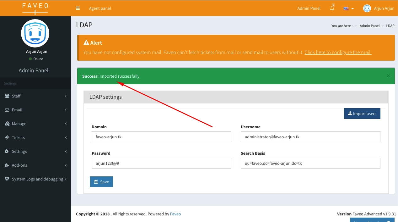 Configuring LDAP Authentication for Faveo · faveosuite/faveo-helpdesk Wiki · GitHub