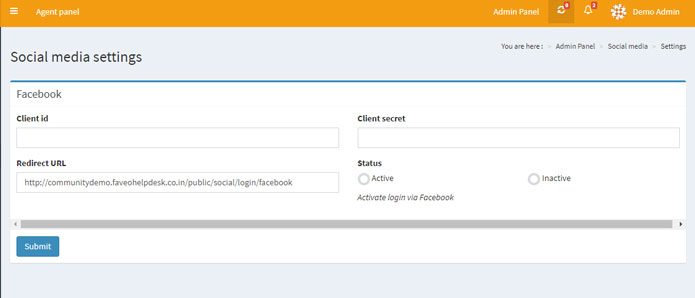 Social Login · faveosuite/faveo-helpdesk Wiki · GitHub